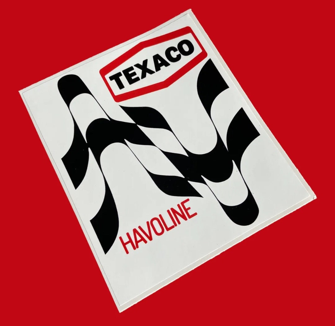 Texaco Havoline Oil World Champion Car Rally Vinyl Sticker Decal - Etsy
