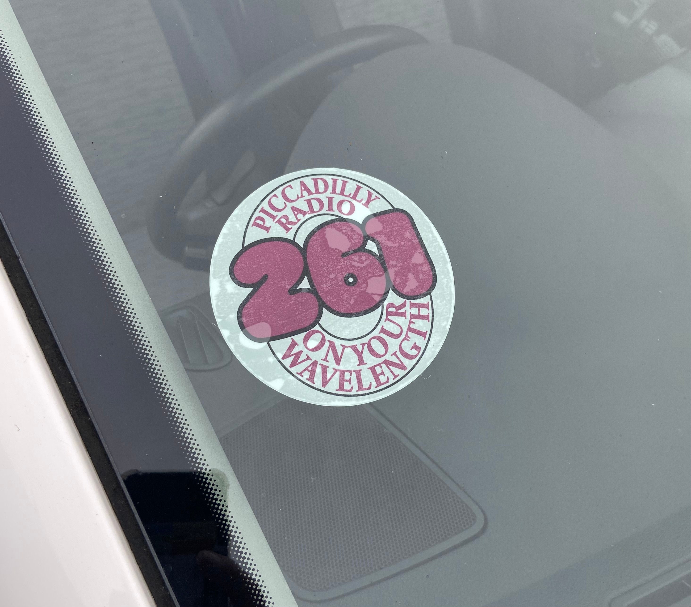 261 Piccadilly Radio Station Vintage Car Window Sticker 60s 70s 80s ...