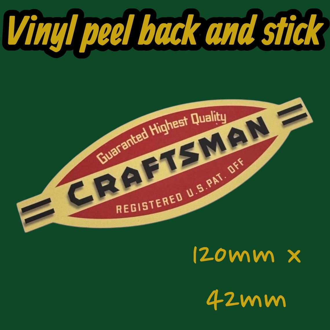 CRAFTSMAN Vinyl Sticker Tool Box Spanner Chest Box Classic Hot Rod Rat ...