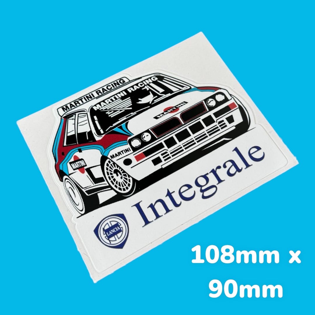 Lancia World Team Vinyl Sticker Classic Car Rally Racing Turbo 4WD ...