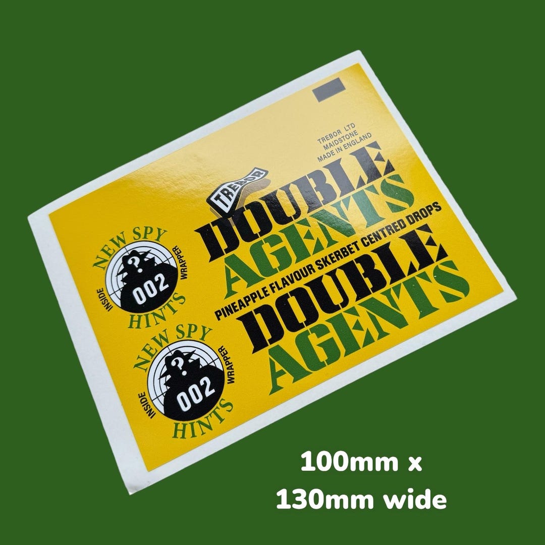 Double Agents Pineapple Flavour Vintage Sweet Wrapper Classic Vinyl ...