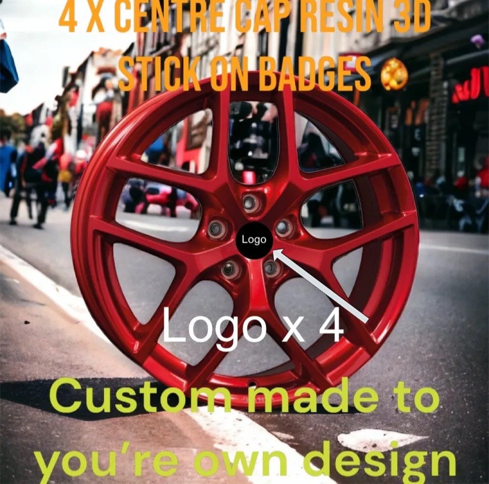 Custom Wheel Centre Caps Badge Design Service Resin 3D Graphic Style ...