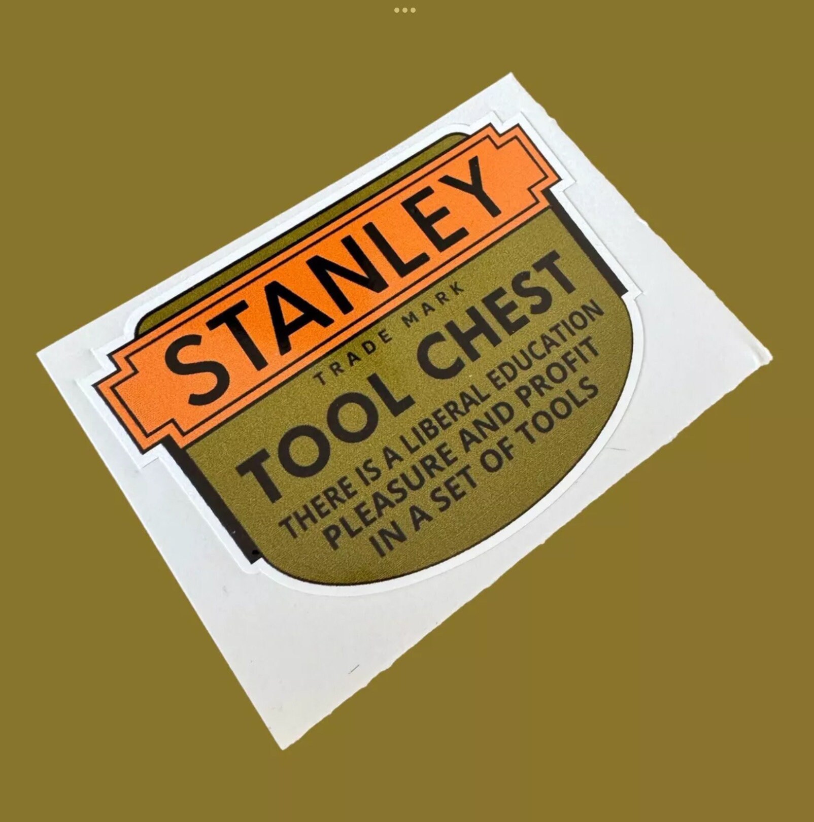 Stanley Tool Chest Sticker Restoration Vintage Plane Tool SW Sweetheart ...