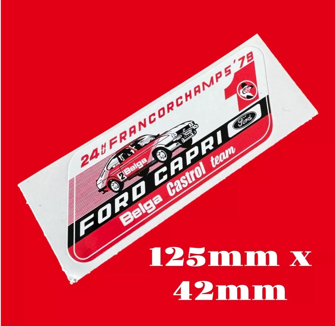Francorchamps 79 Ford Capri Racing Rally Race Classic Car Vinyl Sticker ...