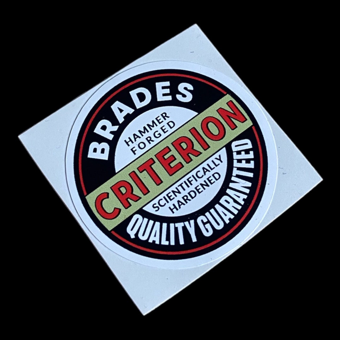 Axe Brades Criterion Tools England Vinyl Sticker All Steel Axes Wood ...