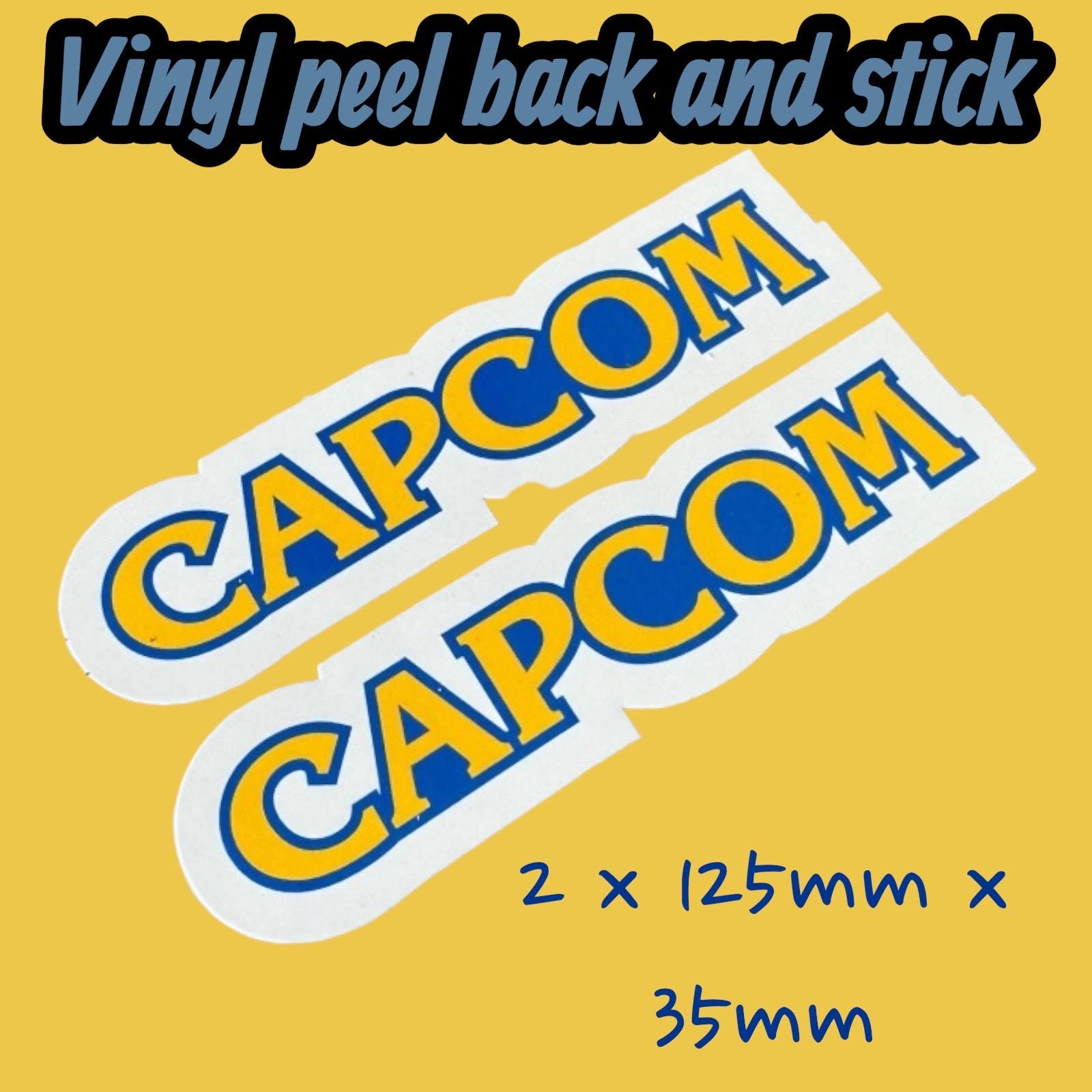 Capcom X2 1980s Logo Vinyl Sticker Decal Retro Arcade Machine Game ...