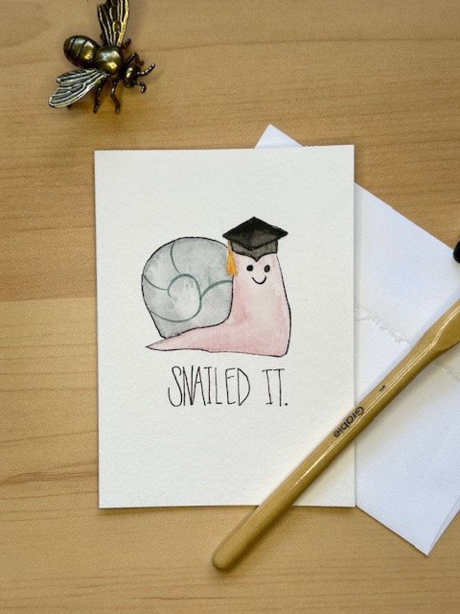 Graduation Card - Snailed It - Etsy
