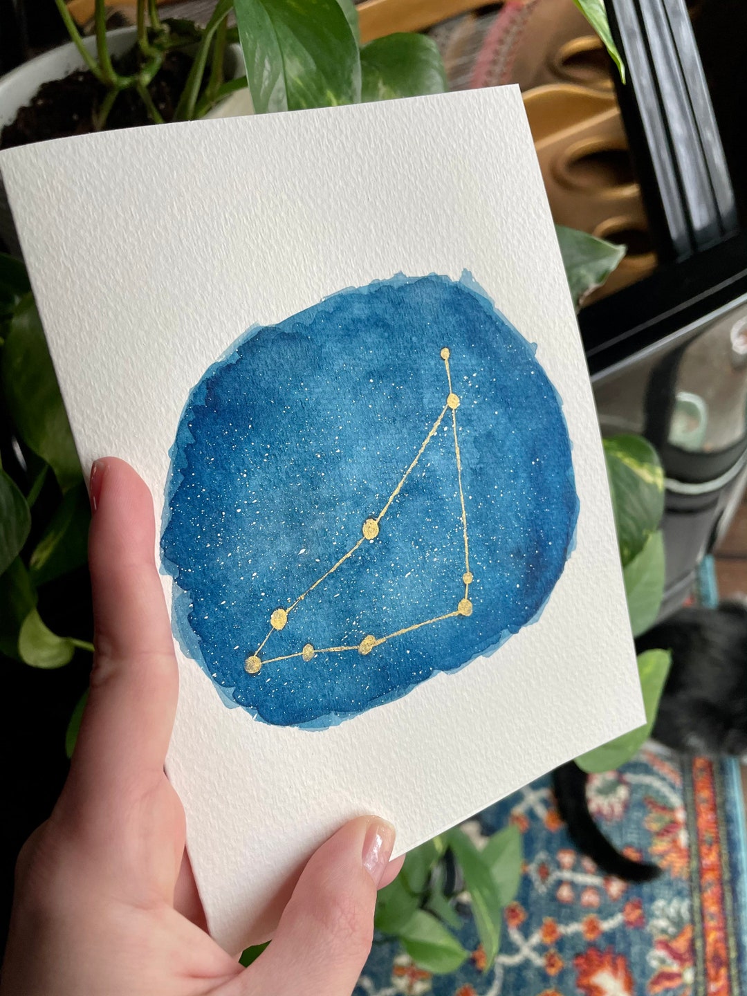 Zodiac Constellation Card - Etsy