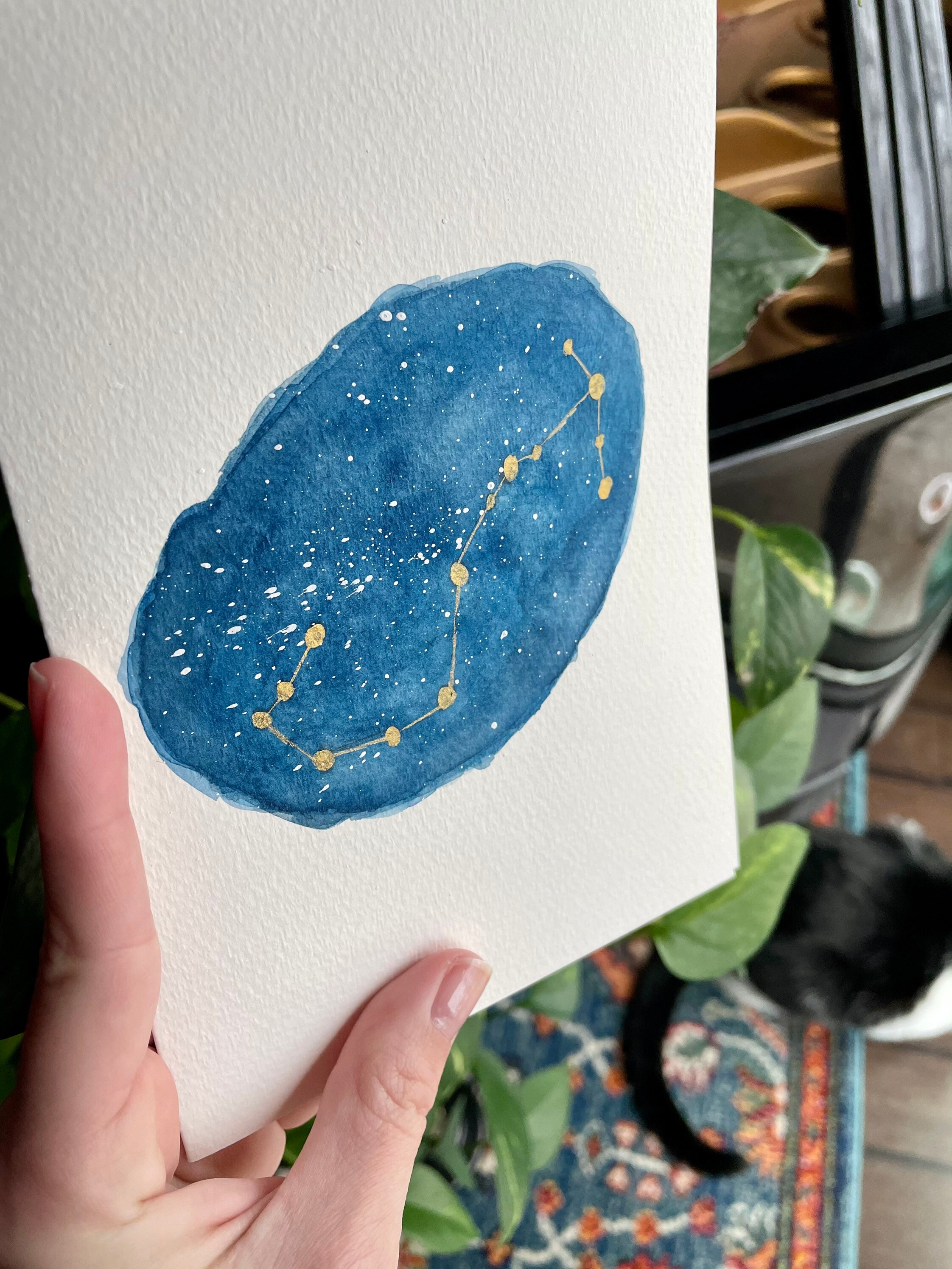 Zodiac Constellation Card - Etsy