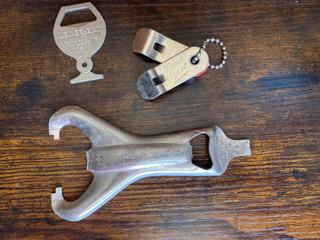 Beer Lovers Gift 3 Vintage Bottle Openers 60s Barware bar Cart ...