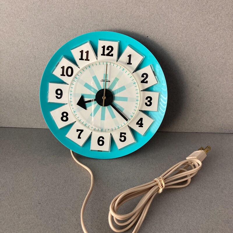 Turquoise Clock - Etsy