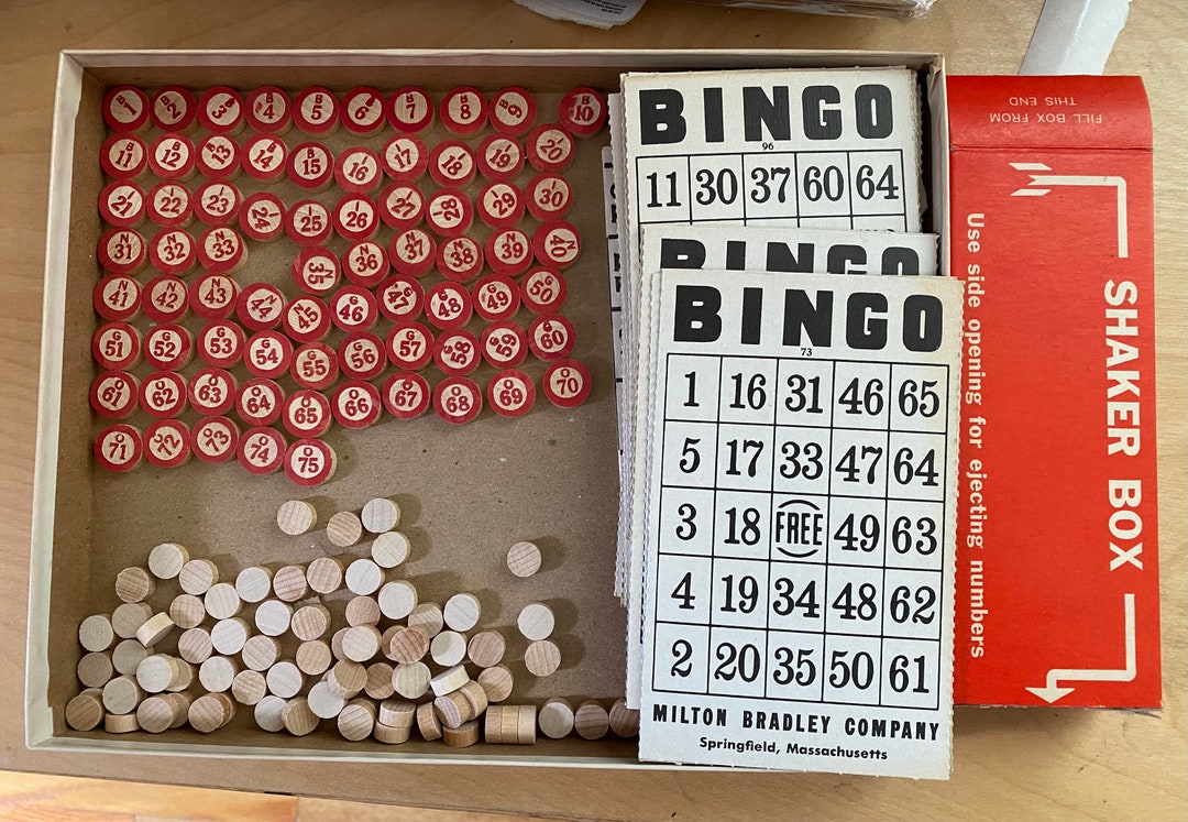 Vintage Bingo Game Wood Pieces. Instructions Included Family Game Night ...