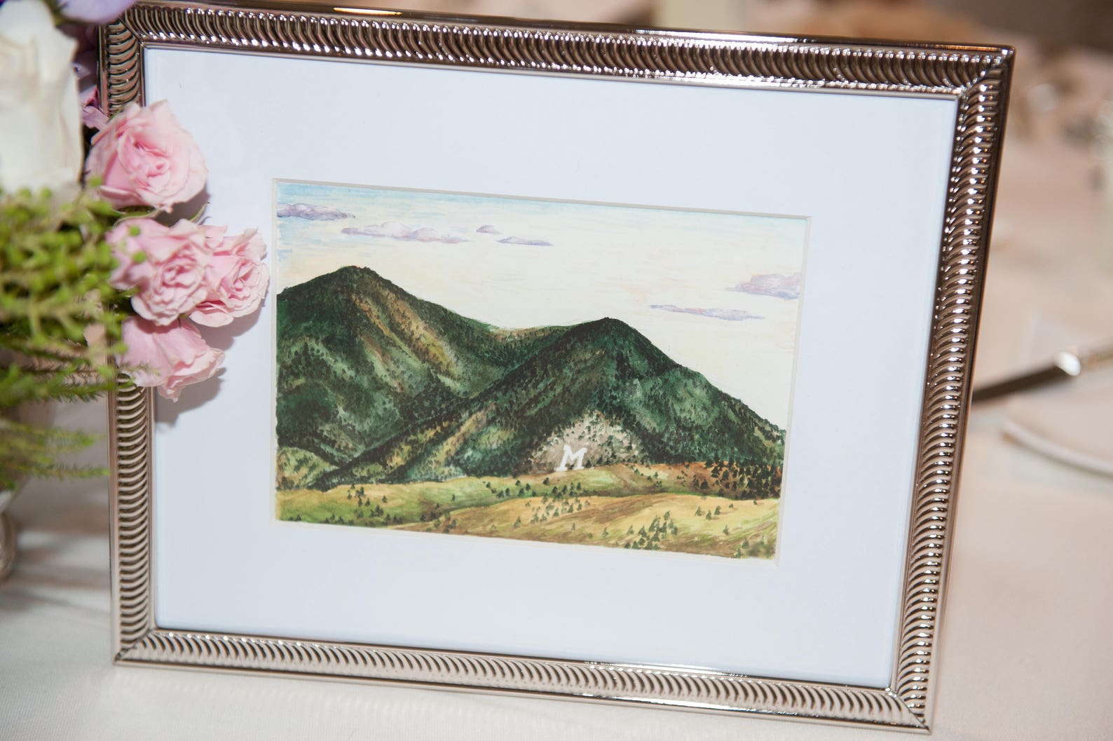 Bozeman Montana Watercolor Painting, Mountains, the "m", Home Decor ...