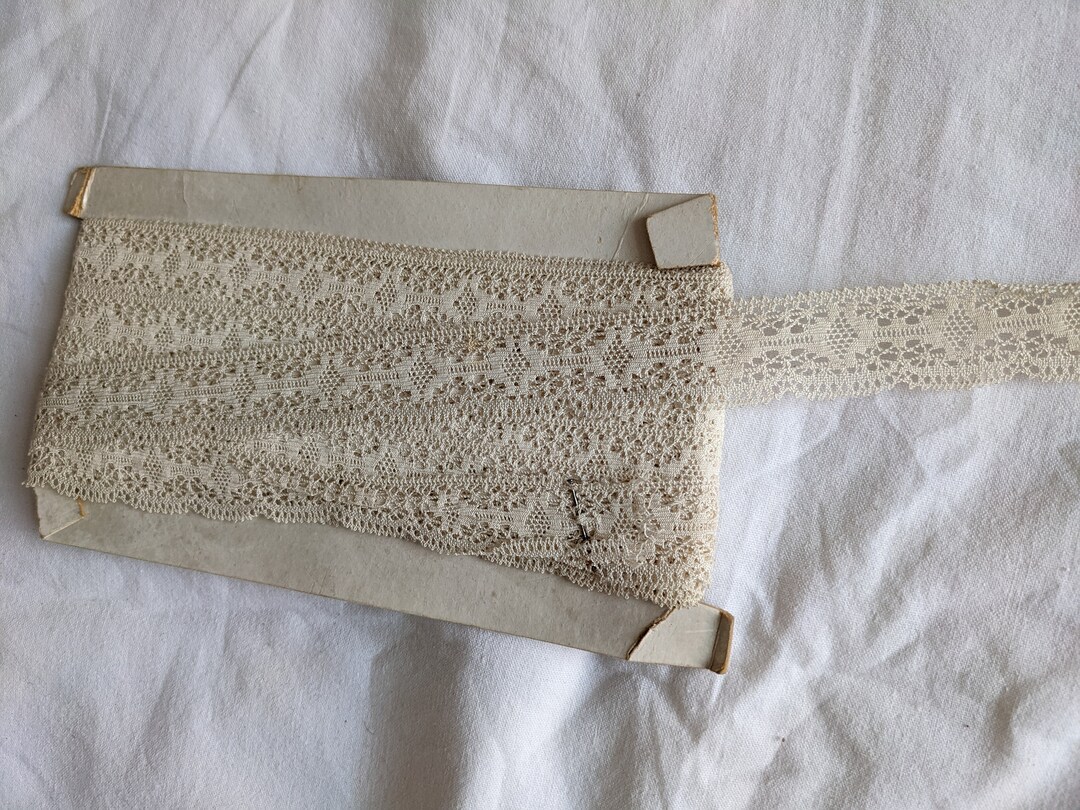 Vintage Art Deco Lace Trim With Scalloped Edge - Etsy