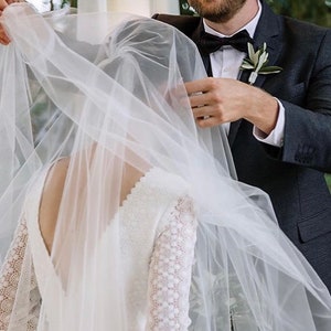 Cathedral Wedding Veil Bridal Off-white Veil Classic Simple - Etsy