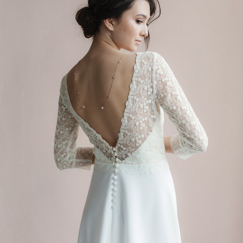 V Back Wedding Dress - Etsy