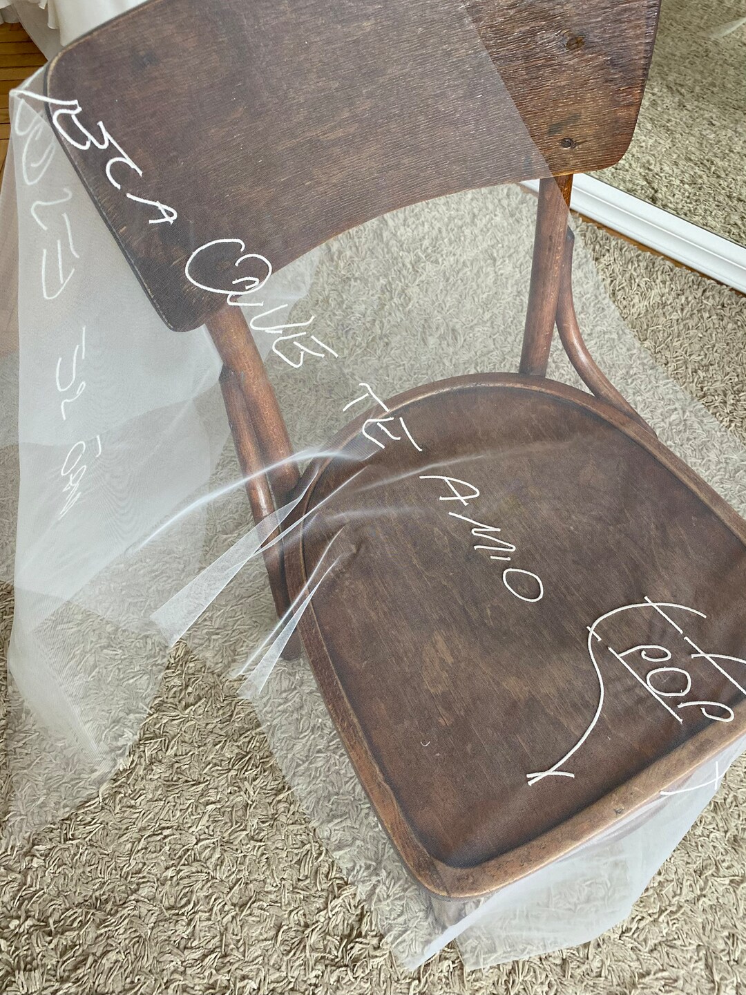 Custom Handwritten Font Embroidered Veil, Bespoke Wedding Veil Lace or ...