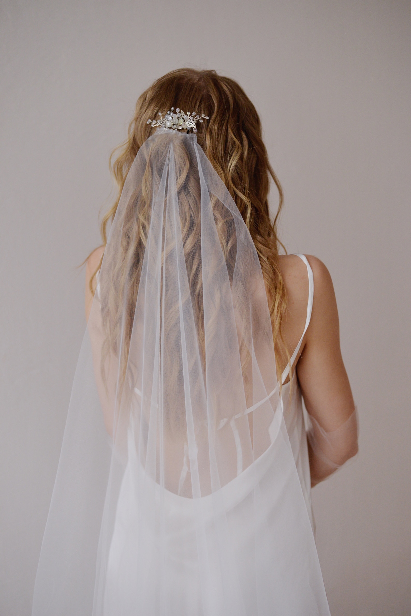Cathedral Wedding Veil Bridal Off-white Veil Classic Simple - Etsy