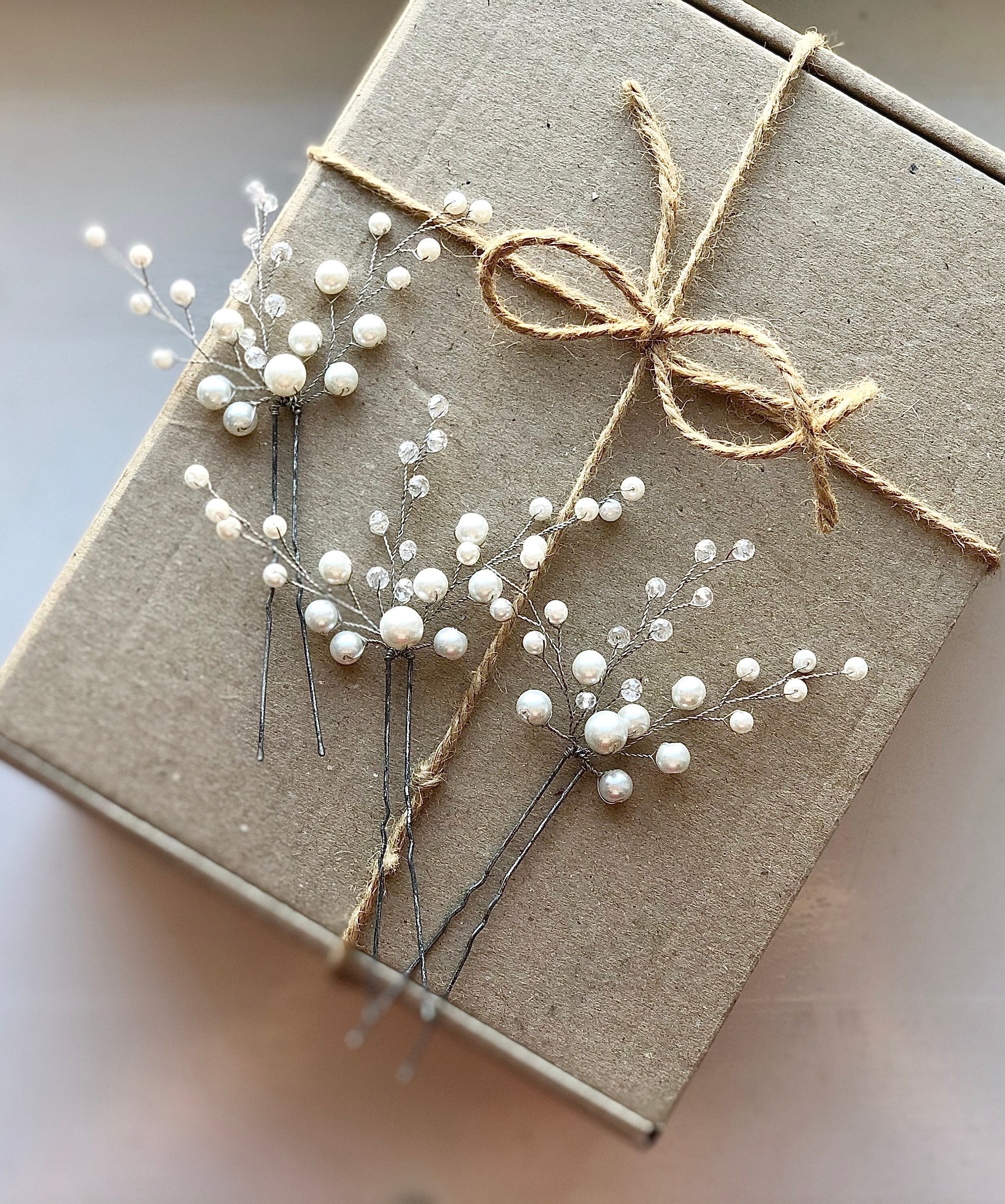Bridal white pearl hair pins Wedding coloured hair pins | Etsy