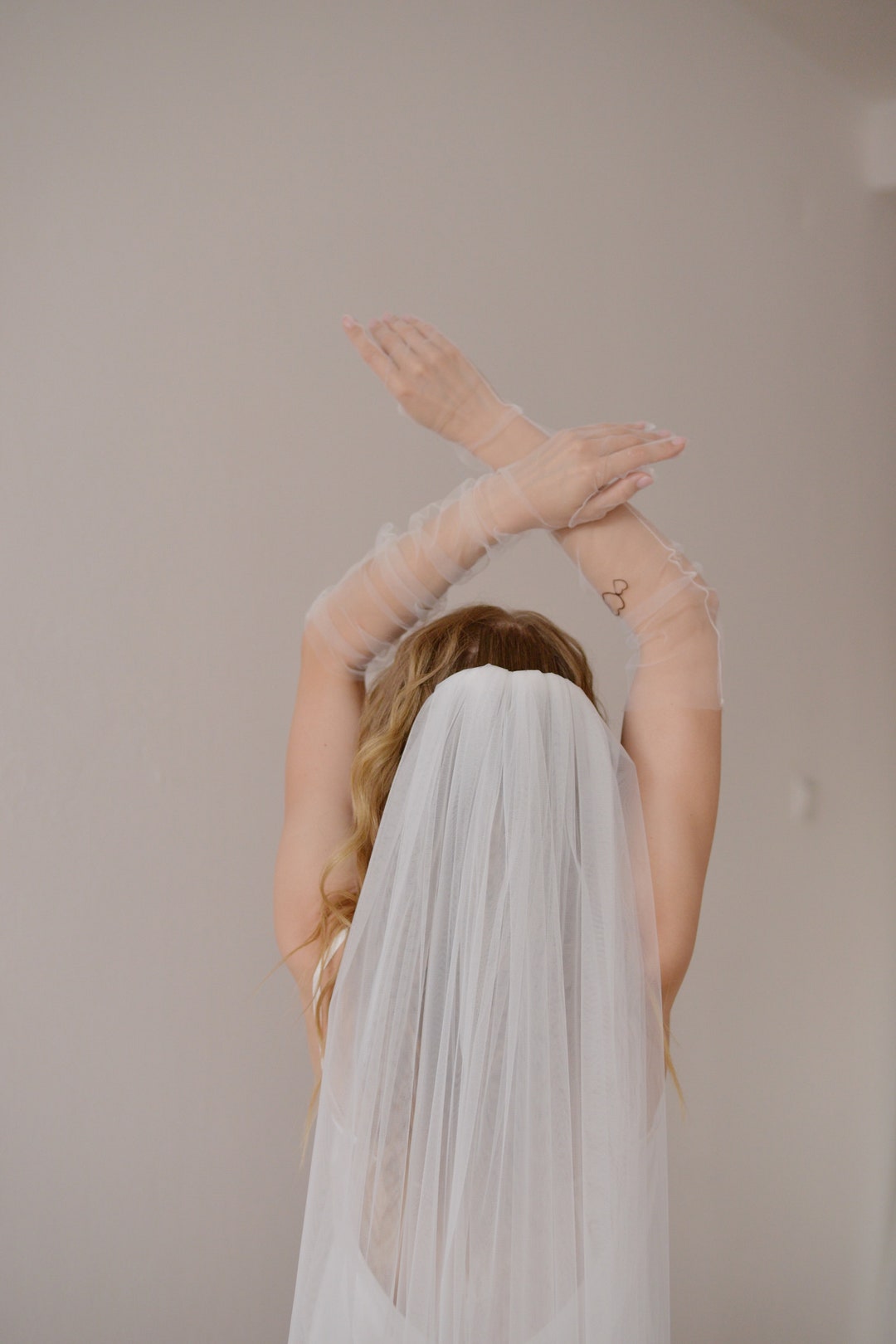 Cathedral Wedding Veil Bridal Off-white Veil Classic Simple - Etsy