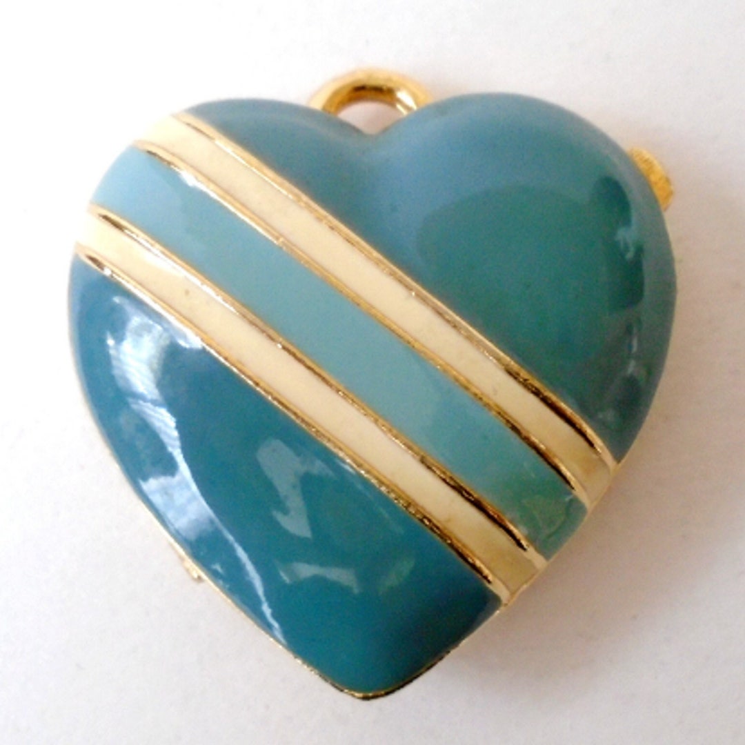 ESTEE LAUDER Blue Heart Perfume Pendant, RARE Estee Lauder Happy Heart ...