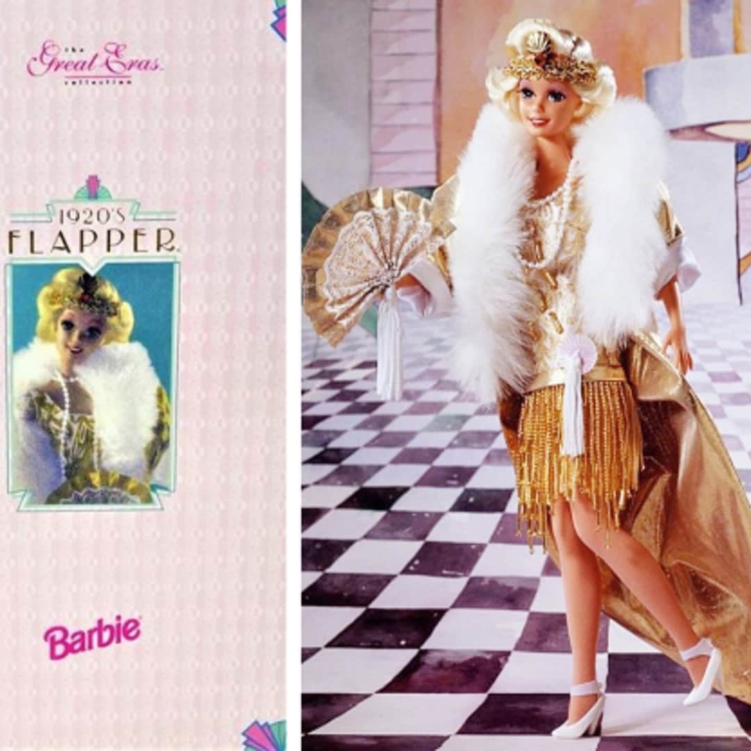 Barbie 1920'S Flapper Barbie Doll NRFB, Great Eras Collection 1993 ...