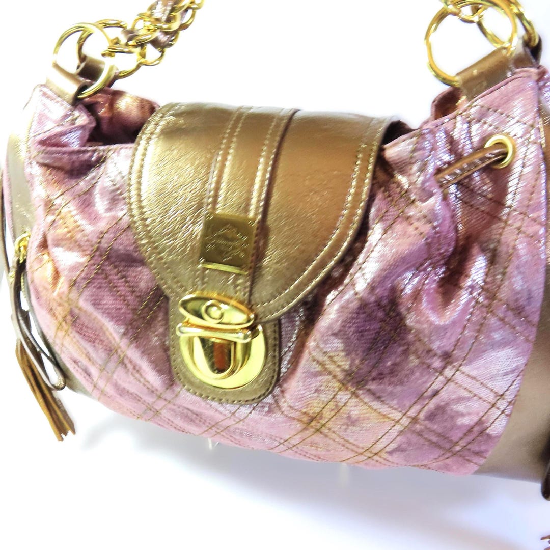 SHARIF Gold Metallic Bag, Beautiful High-quality Sharif Designer Pink ...