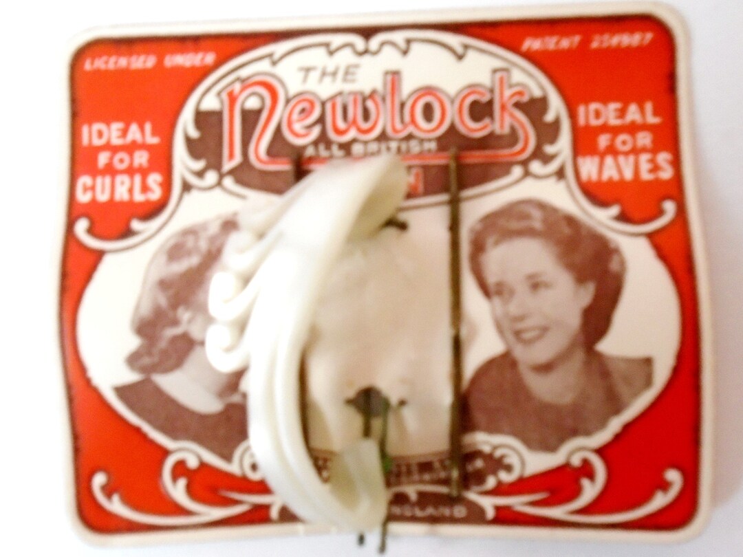 Vintage Pearl White Hair Pin Art Deco Lucite The Newlock All British