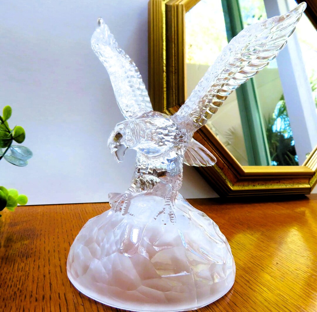 24% LEAD CRYSTAL Bird Sculpture Figurine, Beautiful Crystal D' Arques ...