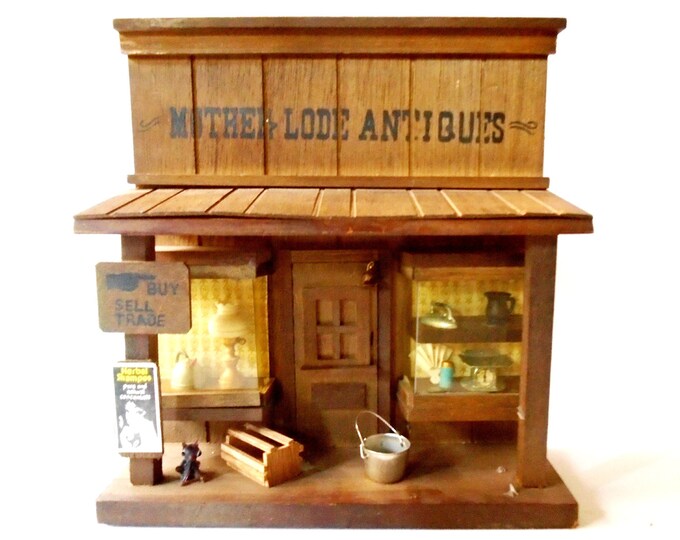 Miniature Gold Rush Mining Town Buildings, Wood Old West Town ...