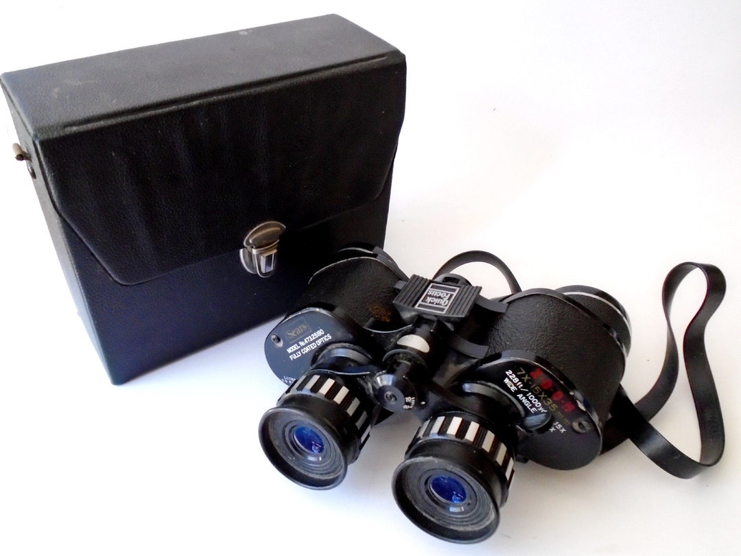 Vintage Vintage Binoculars in Leather Case Full Size Retro - Etsy