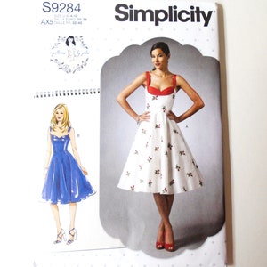 Simplicity Gertie Dress Sewing Pattern, Simplicity S9284 Vintage Dress Pattern SZ4 20, Unused ...
