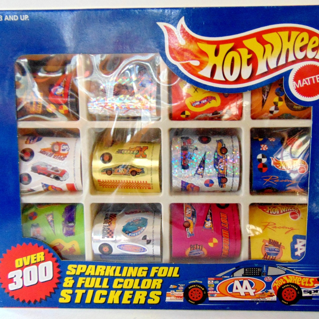 Vintage Hot Wheels Stickers, 1998 Hot Wheels Sticker Rolls NEW IN BOX ...