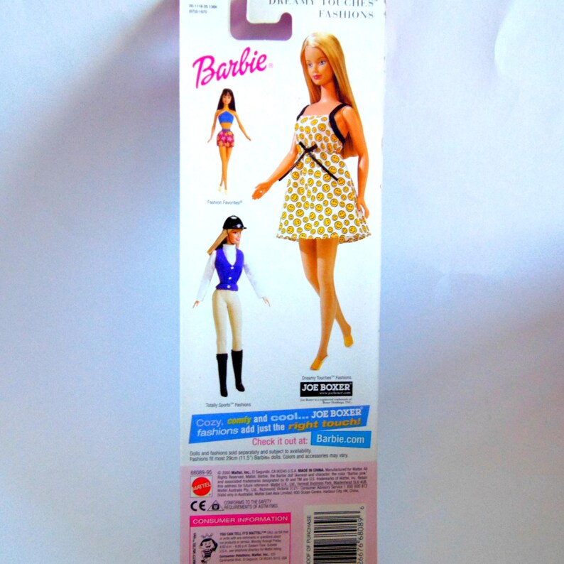 Barbie Dreamy Touches Fashion Happy Face Joe Boxer Bra Panties and ...