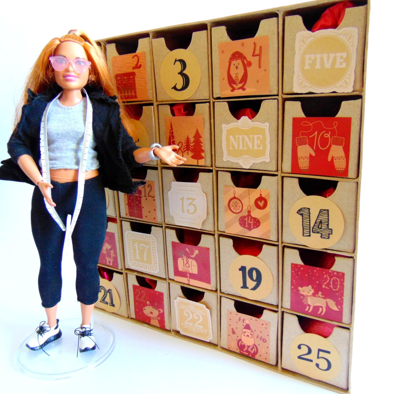 Barbie Advent Calender LOADED Gift Box Ooak,countdown to Xmas Barbie ...