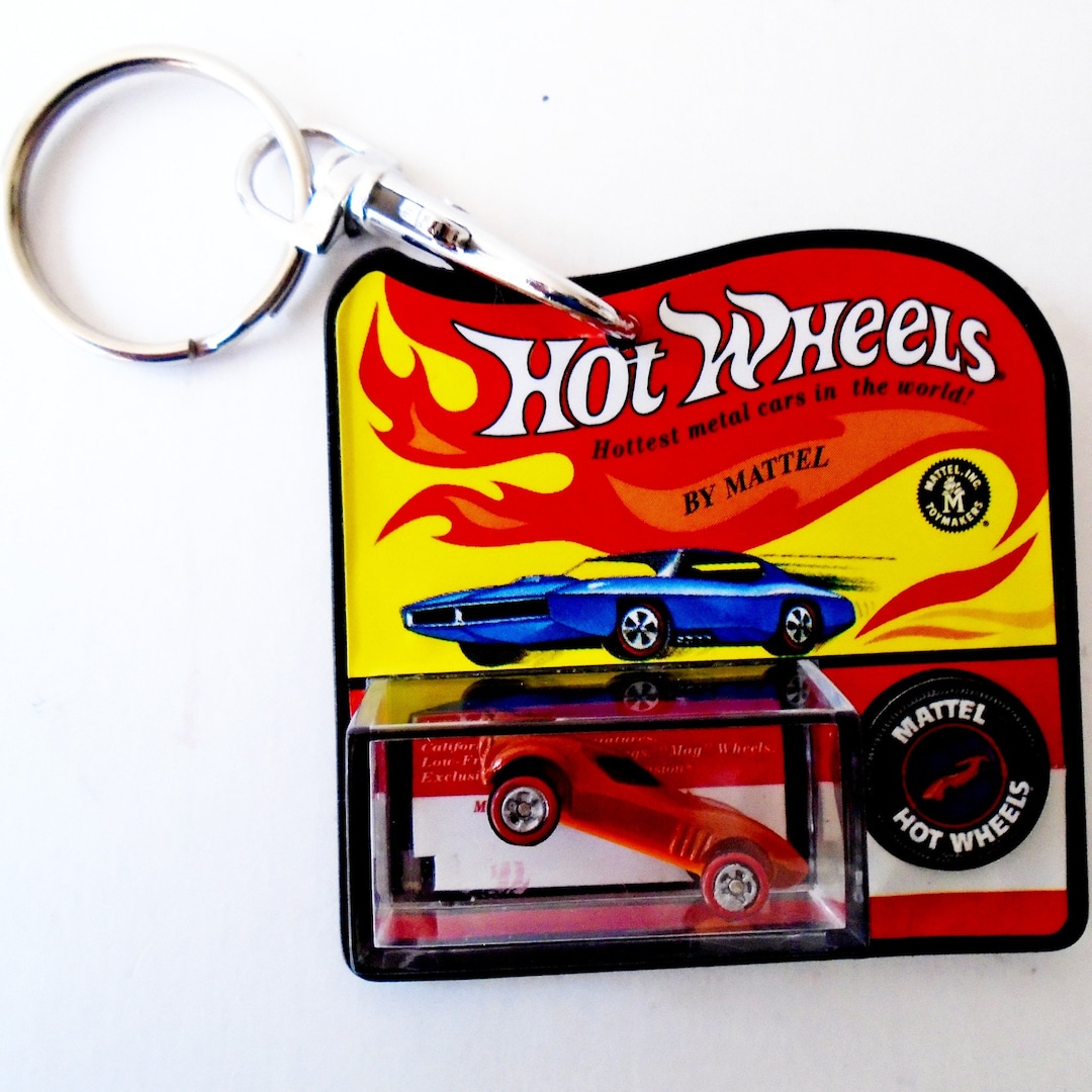 Hot Wheels California Customs Miniature Red Line Key Ring, Vintage Red ...
