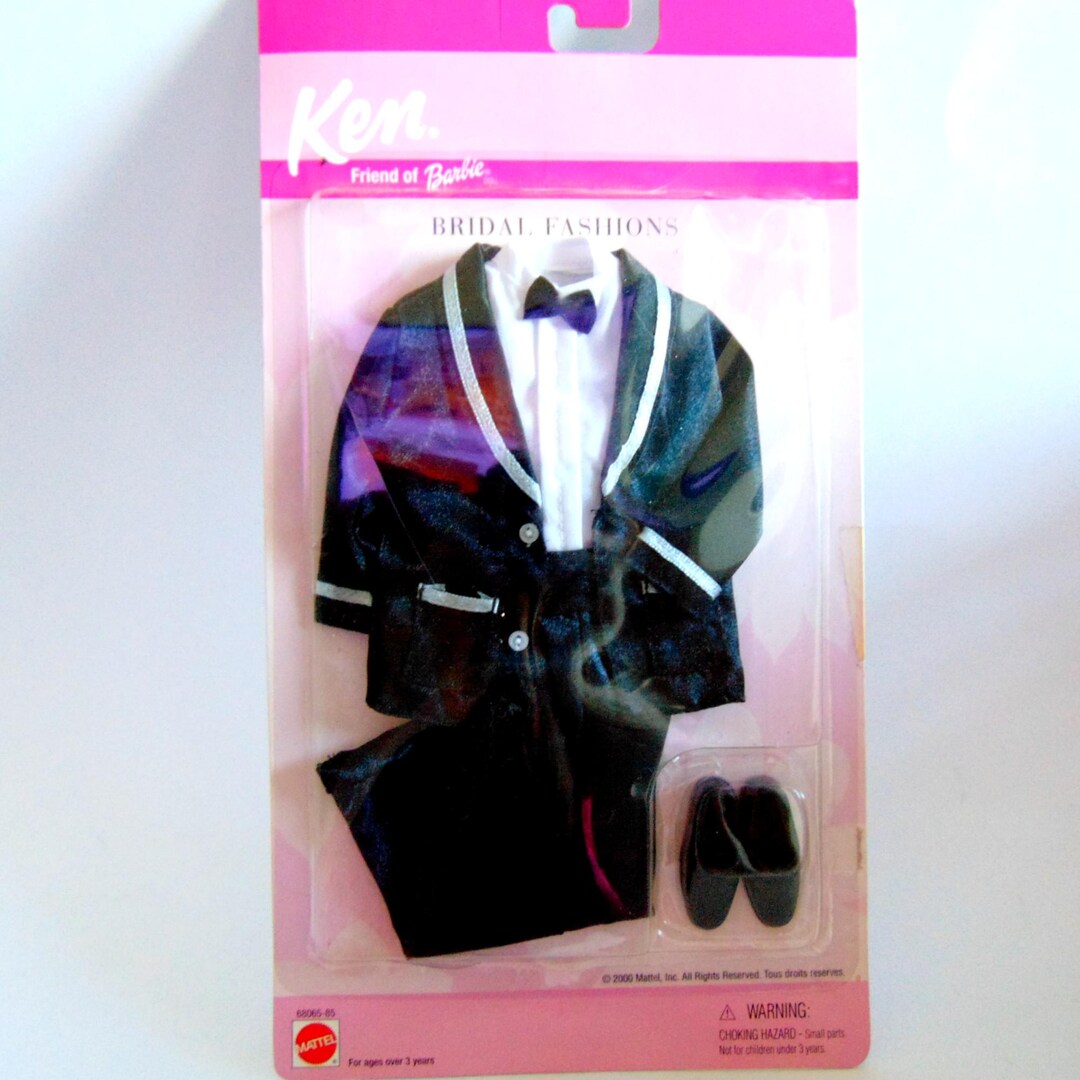 Ken Doll Formal Black Tuxedo New in Box, Ken Bridal Black Tux Outfit ...
