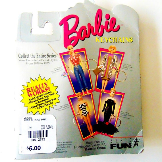Poodle Parage Replica Barbie Key Ring, Vintage Barbie… - Gem