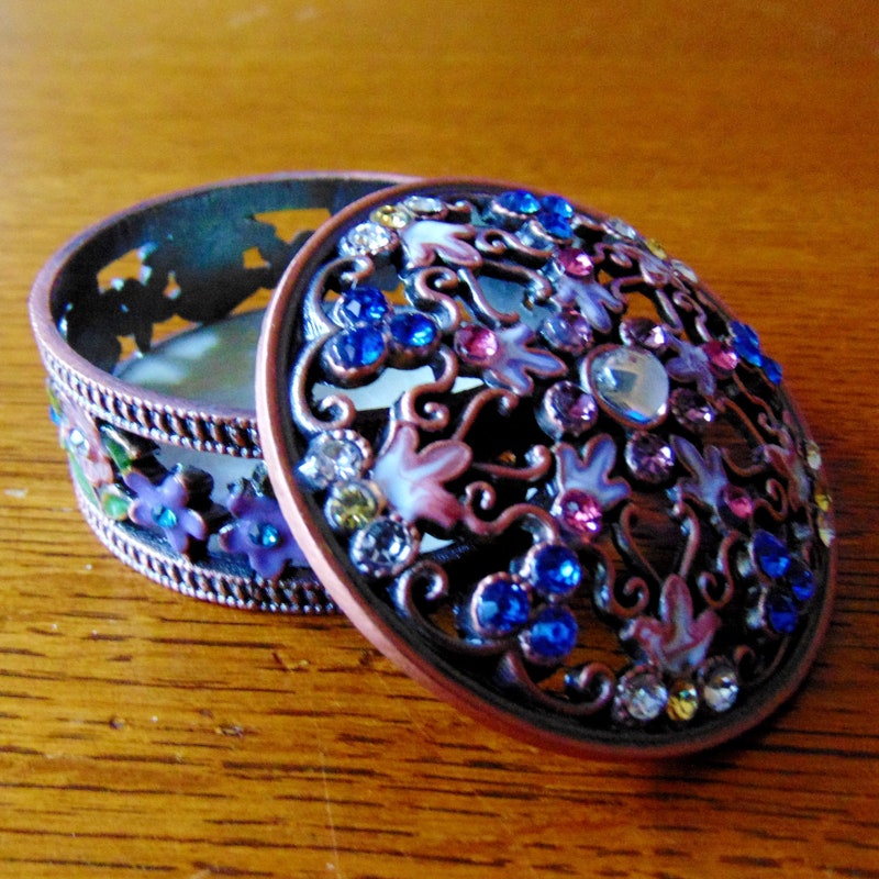 Jeweled Trinket Box - Etsy