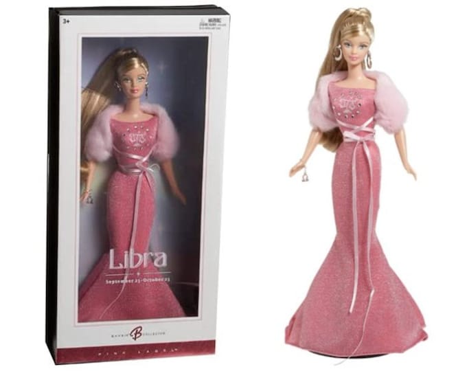 Vintage Barbie Doll, Libra Barbie Doll, Pink Label Barbie Collector ...