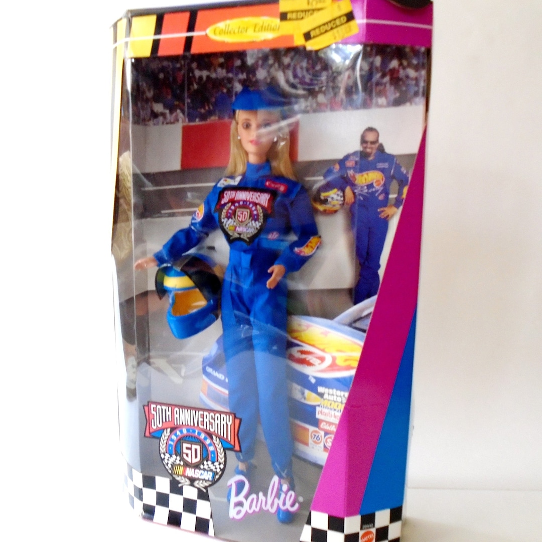 Vintage Barbie Doll 1998, NASCAR 50th Anniversary Blond Barbie Doll ...