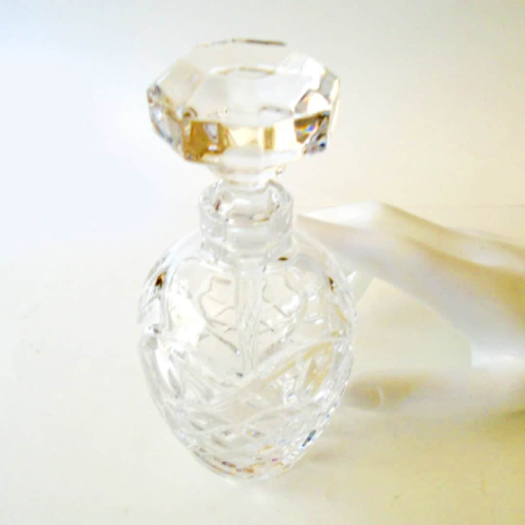 Waterford Lismore Perfume Bottle, Vintage Irish Crystal Perfume Bottle ...