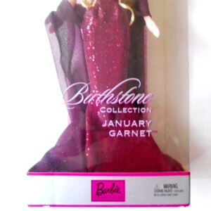 Barbie January Birthstone Doll, 2002 Barbie Mattel Garnet Birthstone ...
