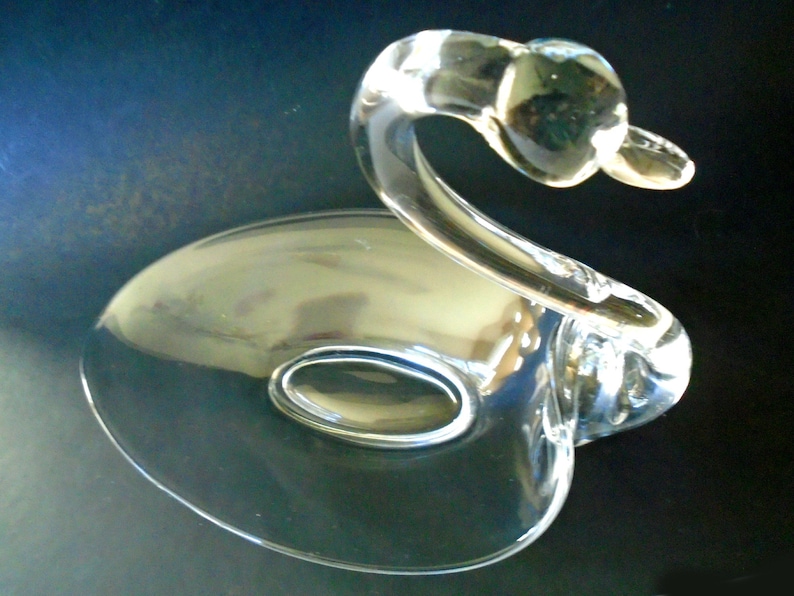 Vintage Duncan and Miller Clear Art Glass Swan MC Duncan Swan - Etsy