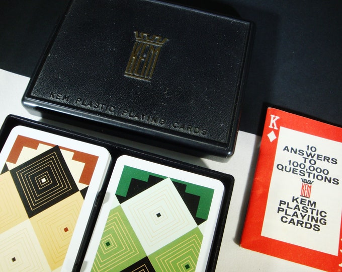 Vintage KEM Playing Cards KEM Cards Double Deck Decor Design - Etsy