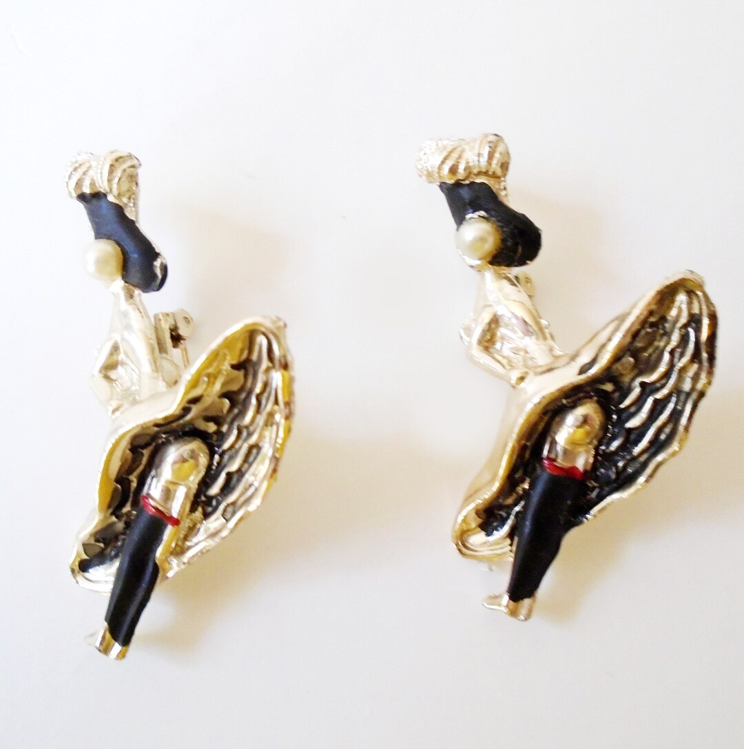 Vintage Gold Enamel Can Can Girls Scatter Pins, French Can Can Girls ...