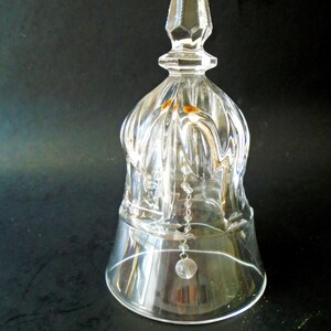 Vintage Cut Crystal Dinner Bell, 80's Crystal Dinner Bell, Tall Crystal ...