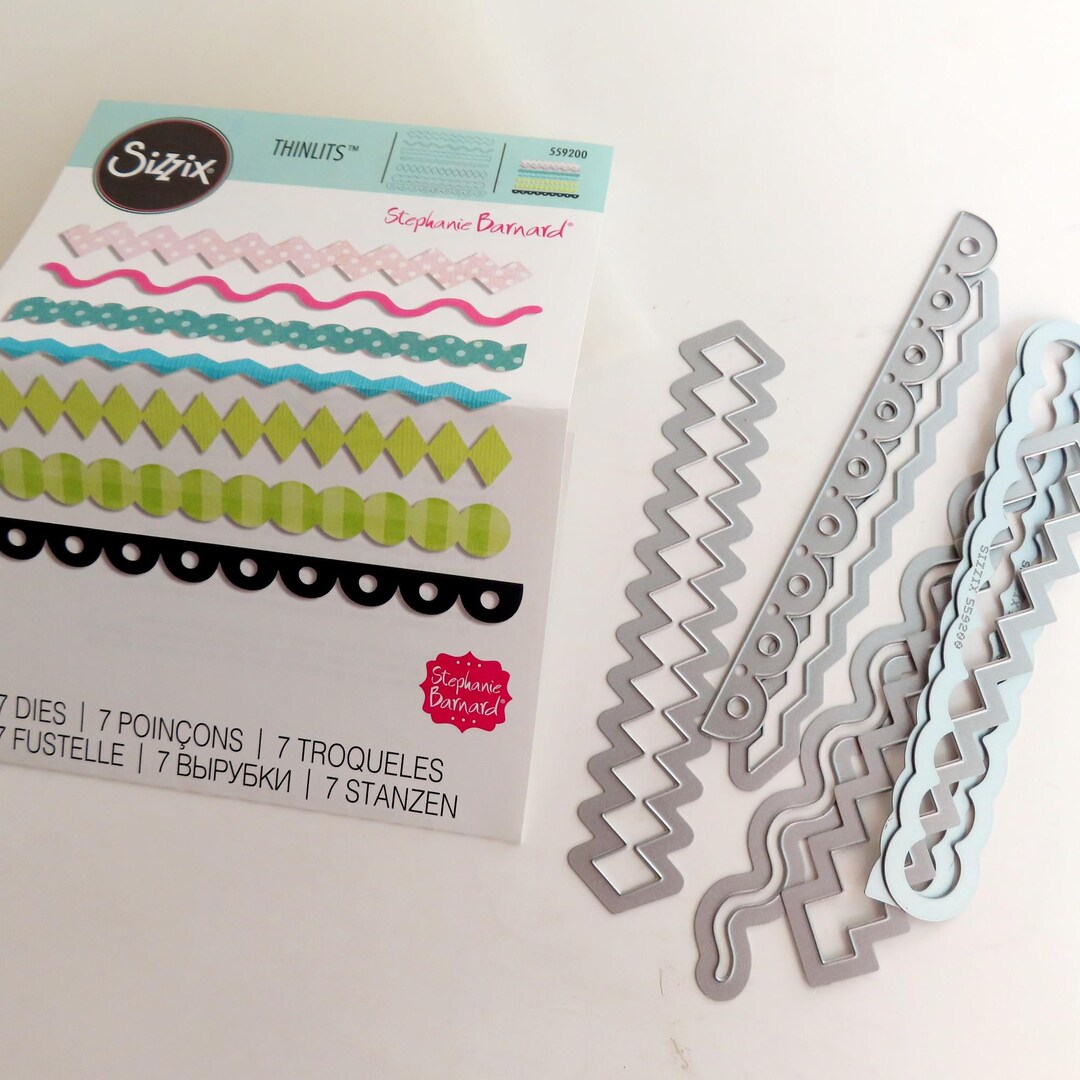 SIZZIX Thinlits Stephanie Bernard Border Dies, Fancy Border Cut Dies, Sizzix Border Dies, Sizzix ...