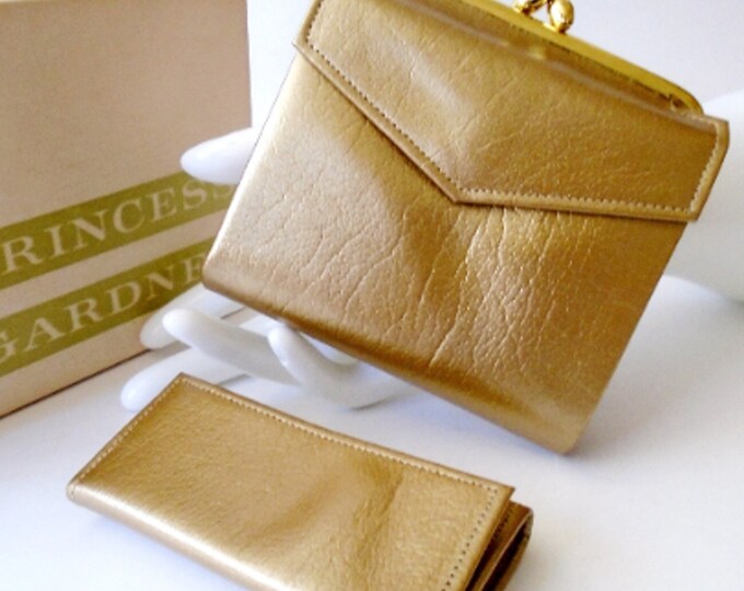 PRINCESS GARDNER Metallic Gold Wallet and Key Holder, 70's Princess ...