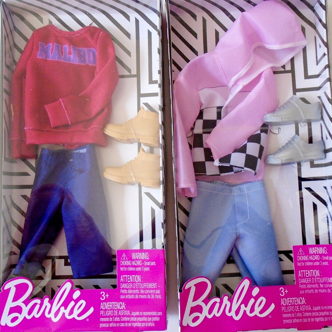 Ken Doll Casual Malibu Clothes, Two NIB Mattel Ken Doll Outfits, Two ...